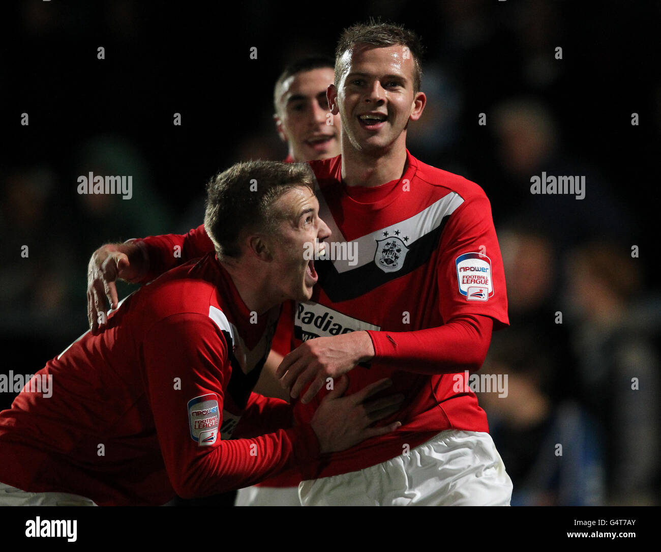 Huddersfield Town's Jordan Rhodes celebrates scoring his sides second ...