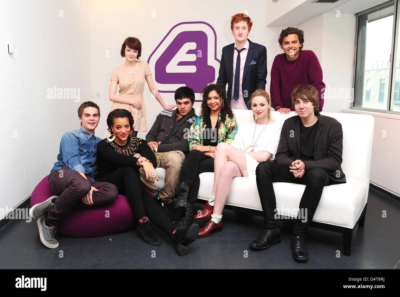 The cast of Skins (Back row left to right): Dakota Blue Richards, Will ...