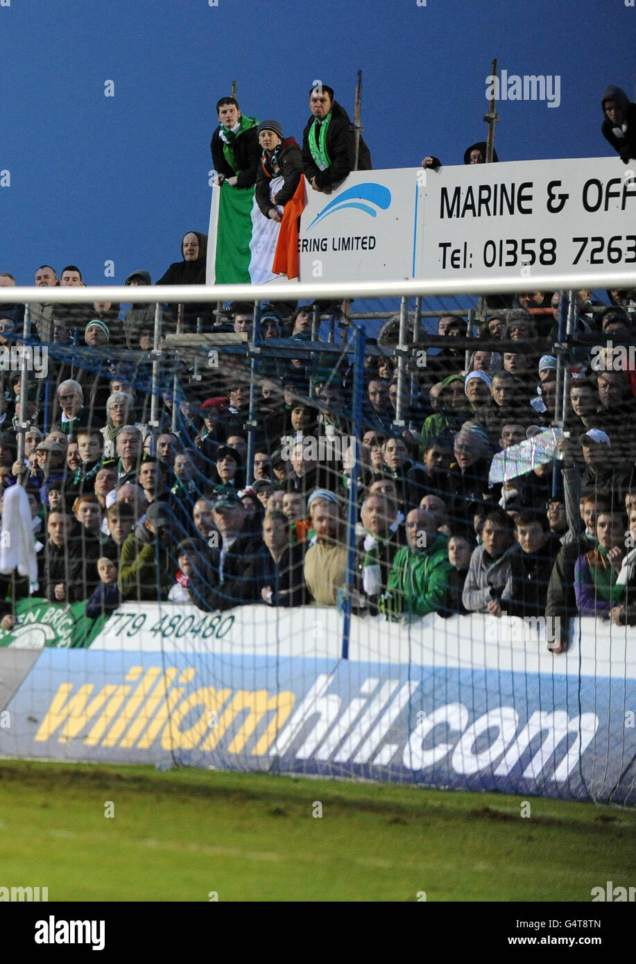 The peterhead supporters in the stands hi-res stock photography and ...