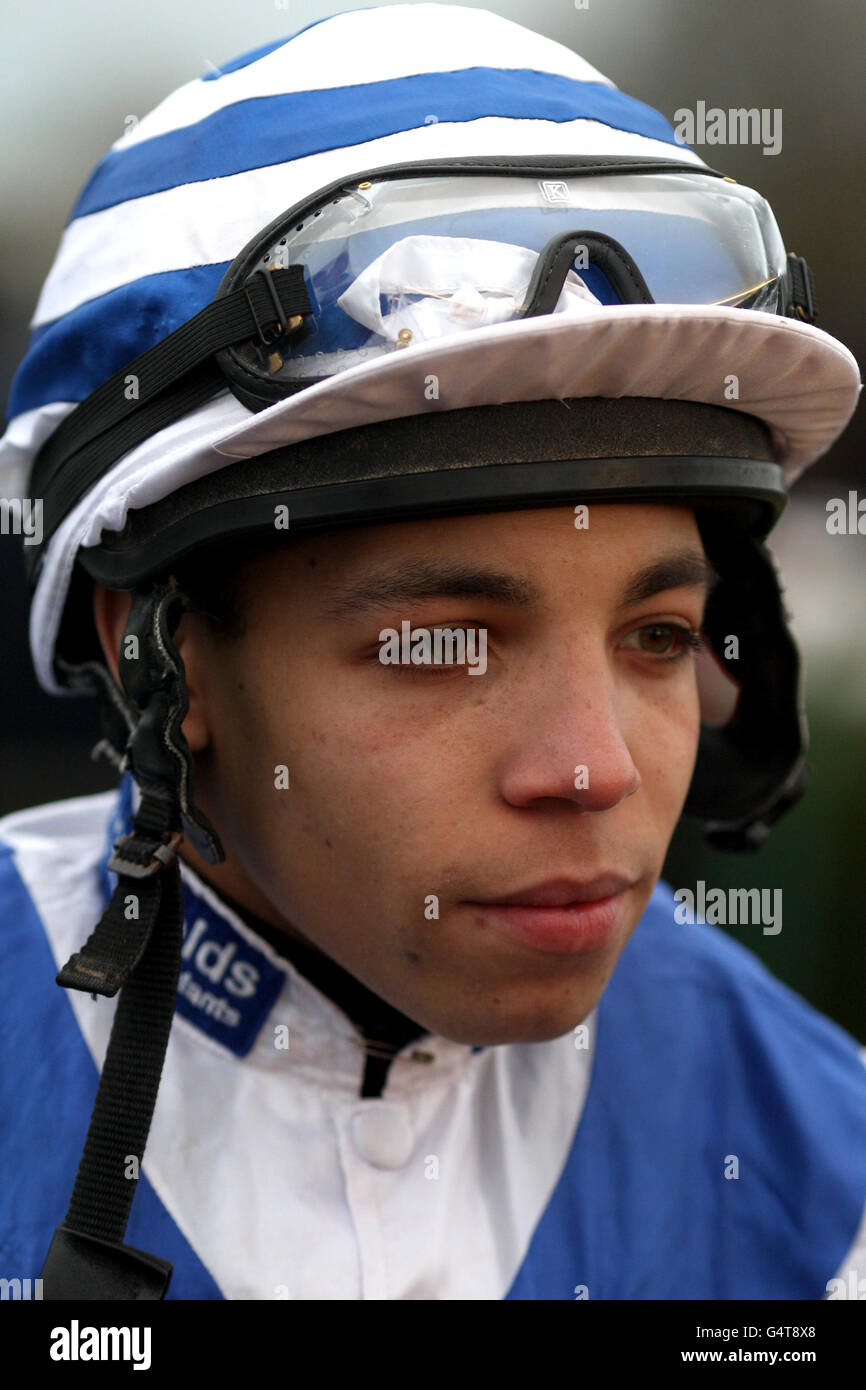 Horse Racing - Southwell Racecourse. Justin Newman, jockey Stock Photo ...