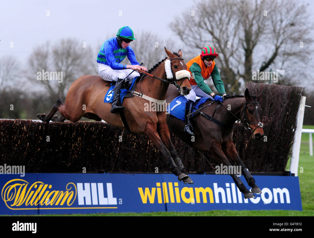 Brushford (left) ridden by jockey Tom Cannon and Earl of Thomond ridden ...