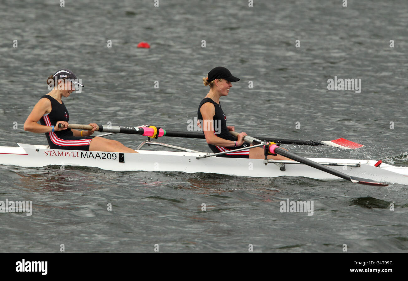 Mortlake Anglian and Alpha's Lorna Brown and Rebekah Edgar during the ...