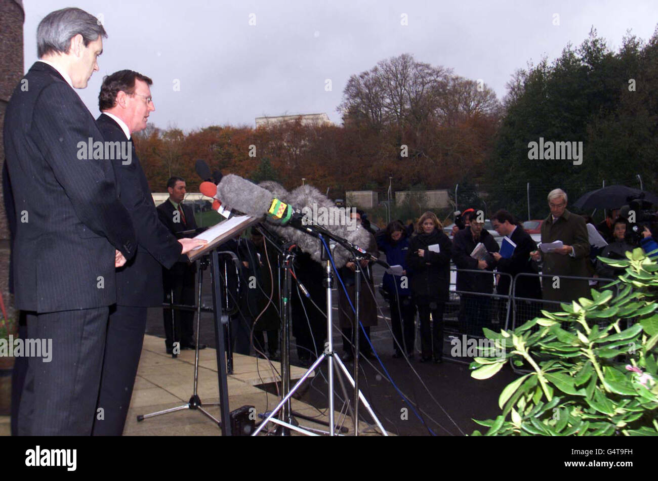 Ulster Unionist leader David Trimble at Stormont, where he said the way ...