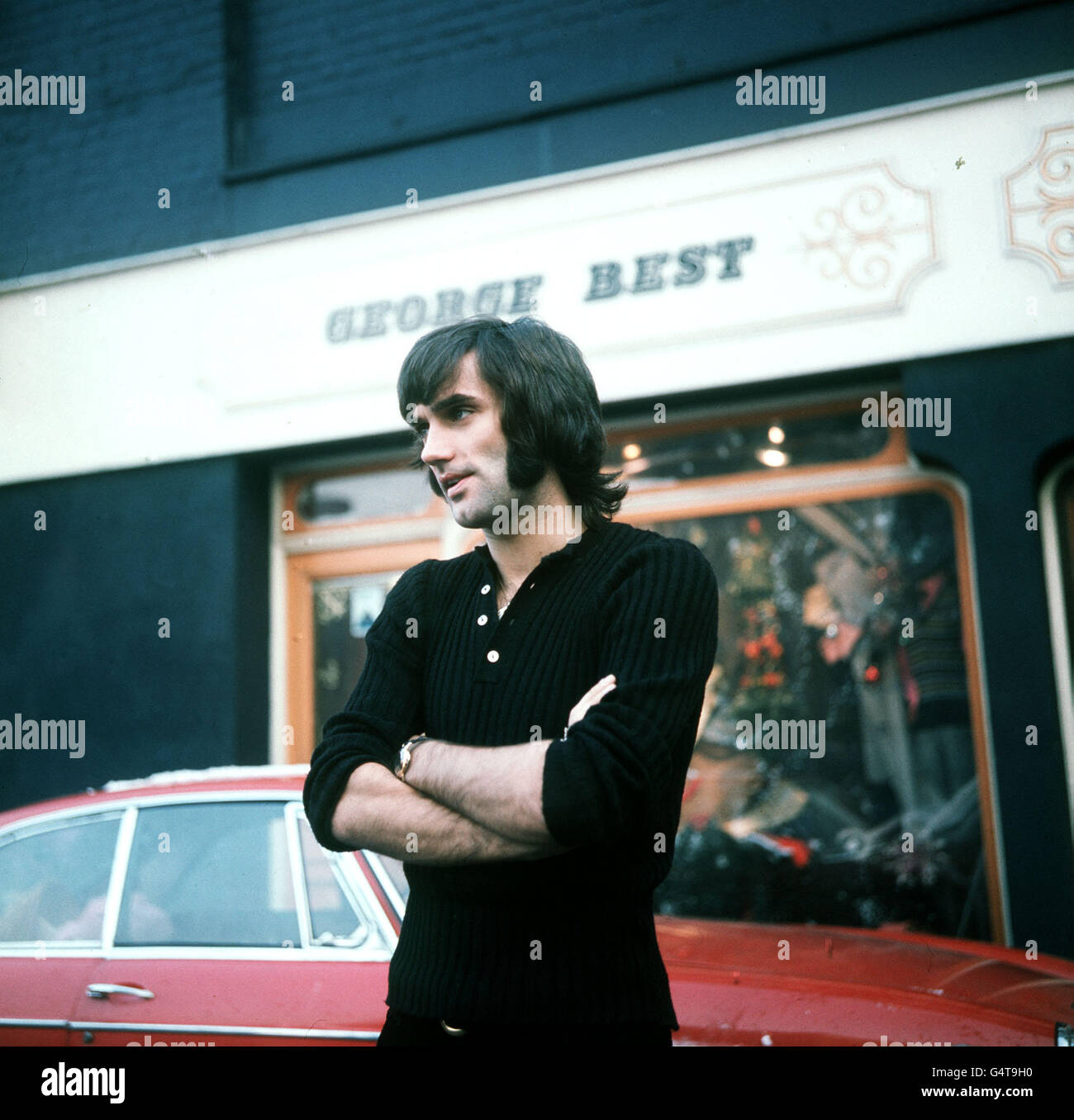 Manchester United and Northern Ireland footballer George Best at his ...