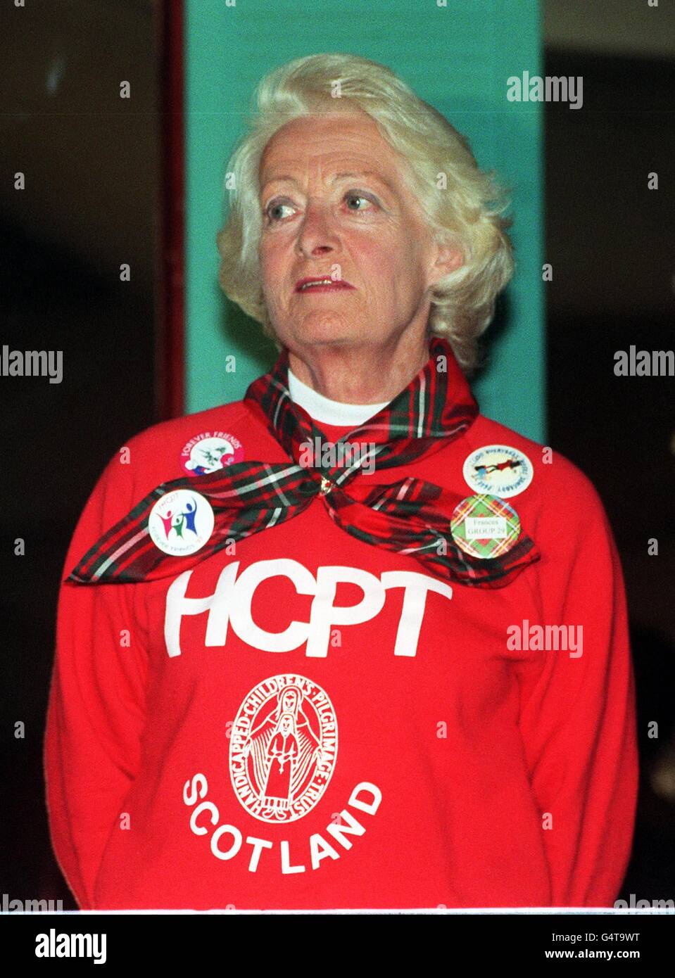 Frances Shand Kydd, mother of Diana, Princes of Wales, during launching ...