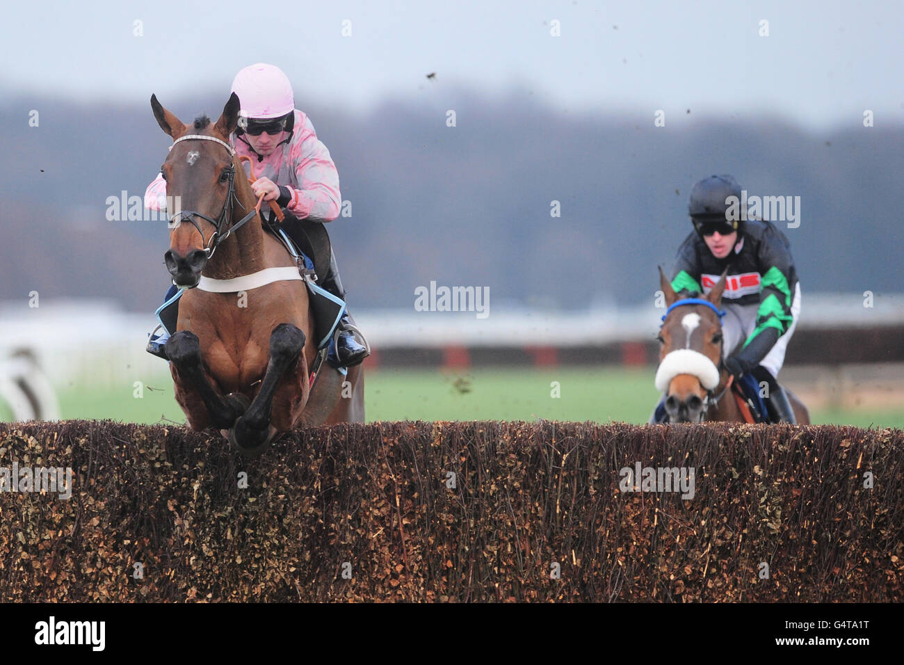 Horse racing national hunt raceday doncaster racecourse hi-res stock ...