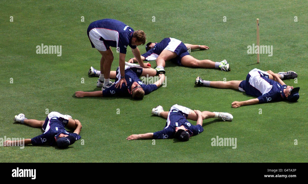 CRICKET England stretch Stock Photo - Alamy