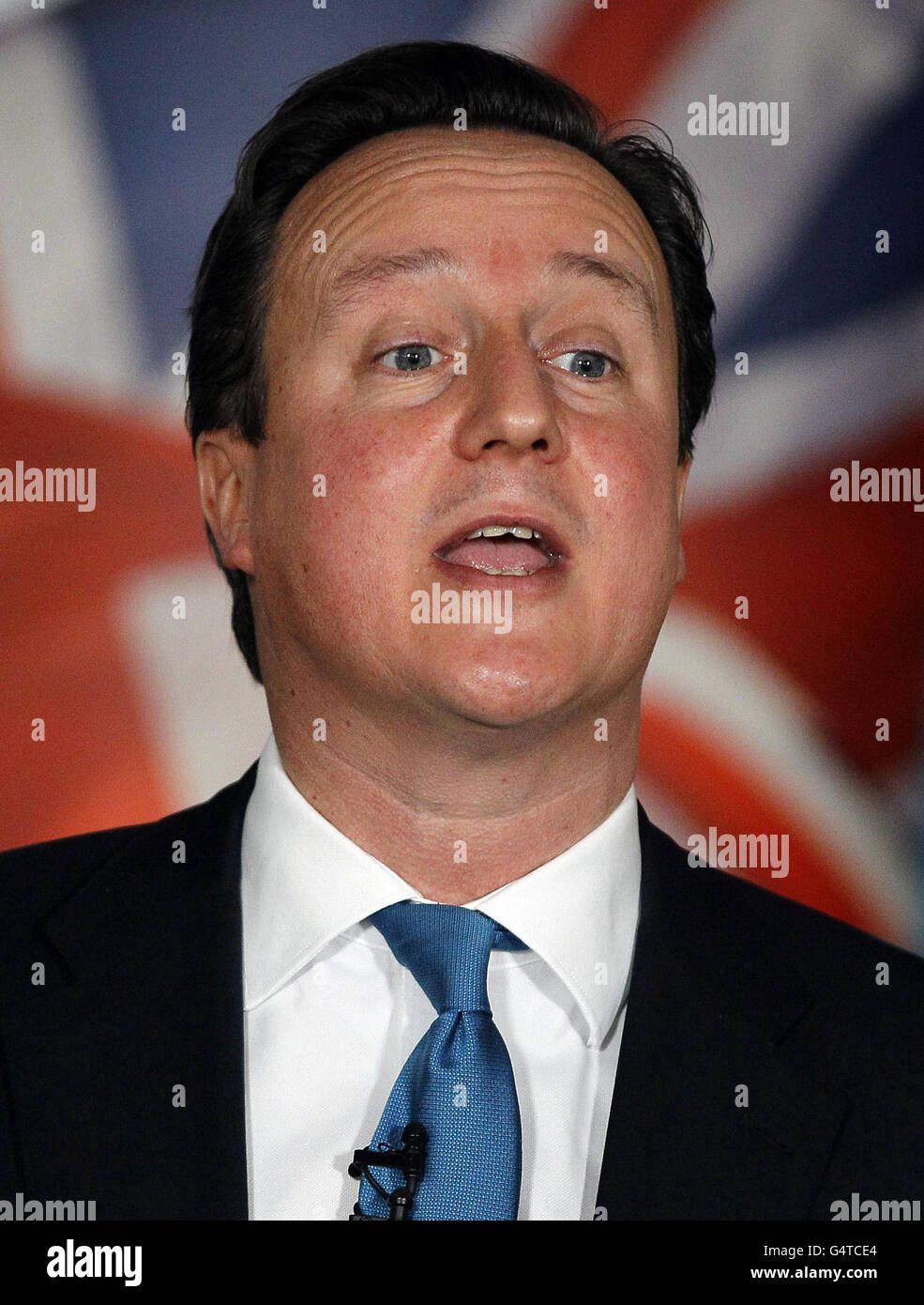 Prime Minister David Cameron speaks during the first Prime Minister ...