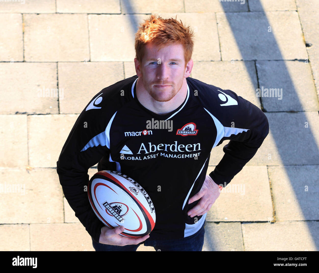 Edinburgh rugbys roddy grant during a team announcement at murrayfield ...
