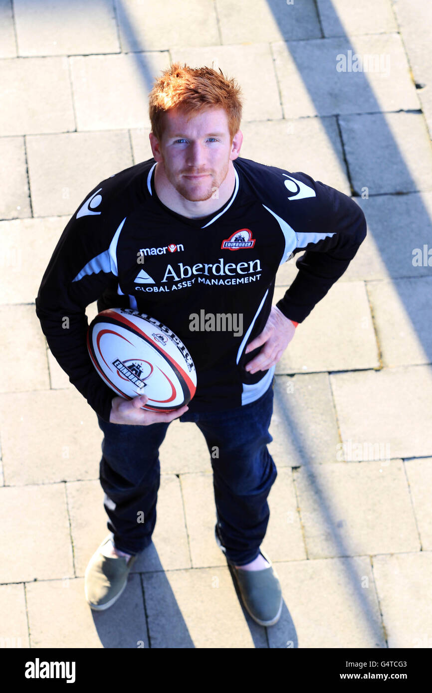 Edinburgh rugbys roddy grant during a team announcement at murrayfield ...