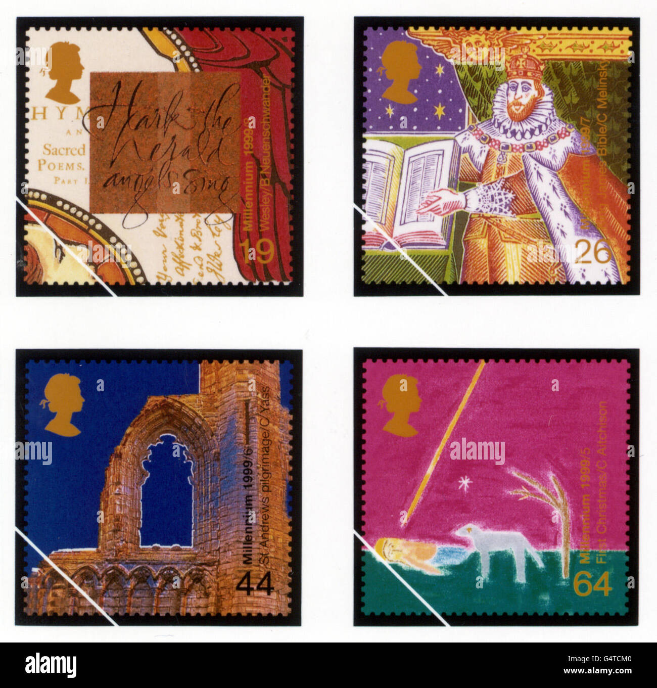 The 26p stamp commemorates the english translated version of the bible ...