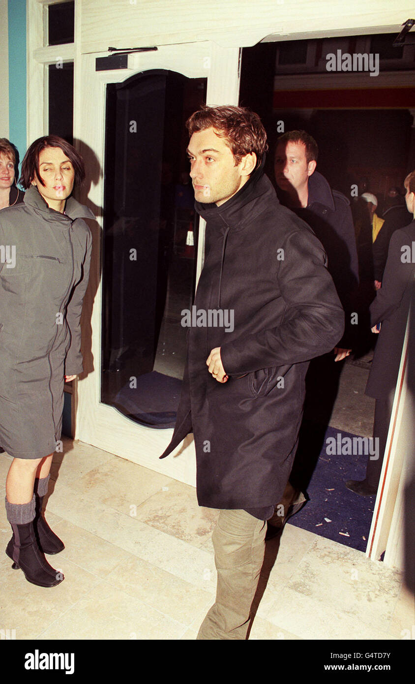 Actor Jude Law and his actress wife Sadie Frost at the opening party ...