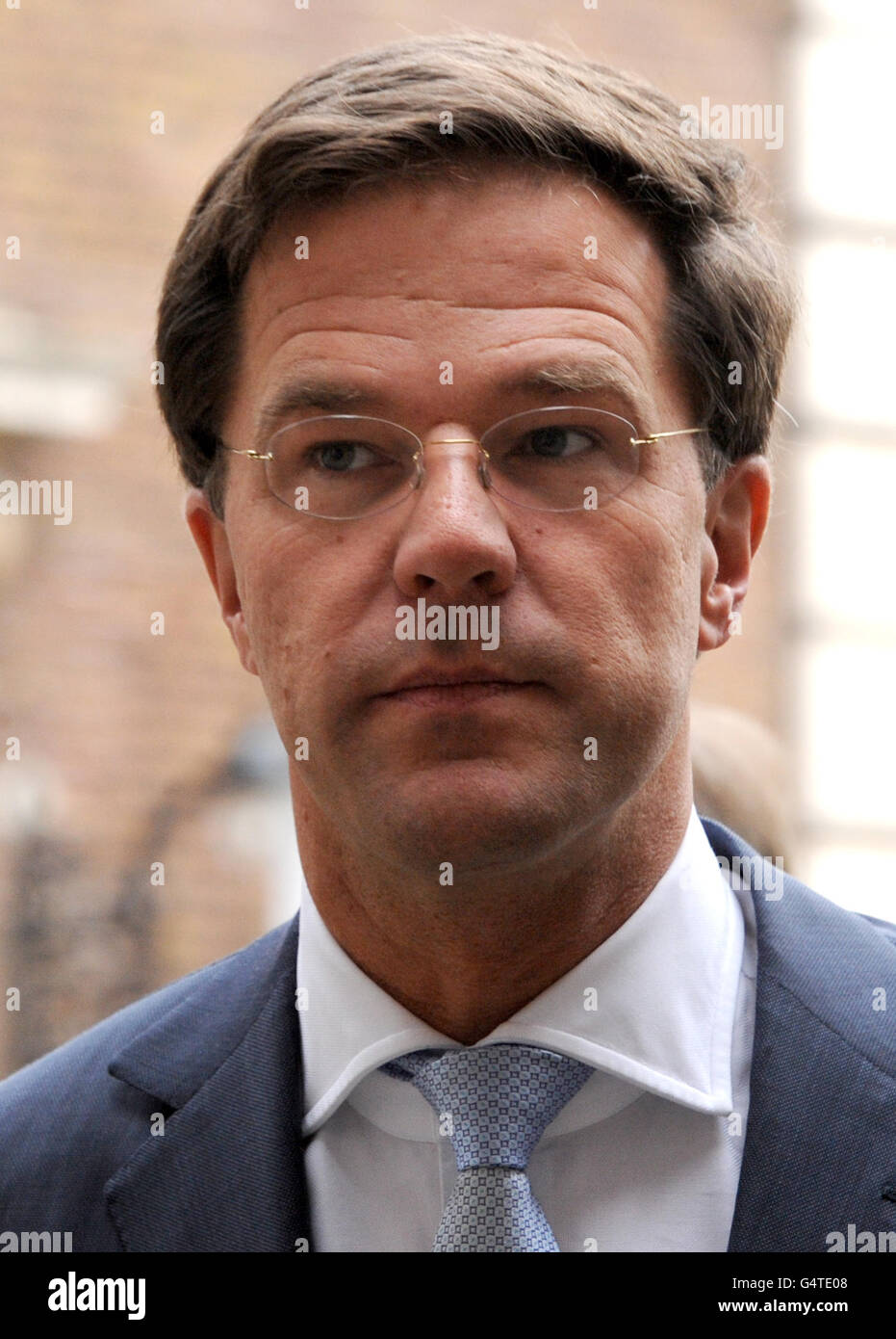 Mark Rutte, Prime Minister of the Netherlands, attends a meeting of ...