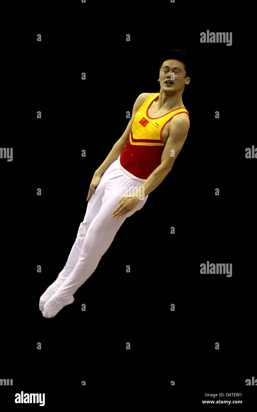 China's Chunlong Lu during the Trampoline and Tumbling World ...