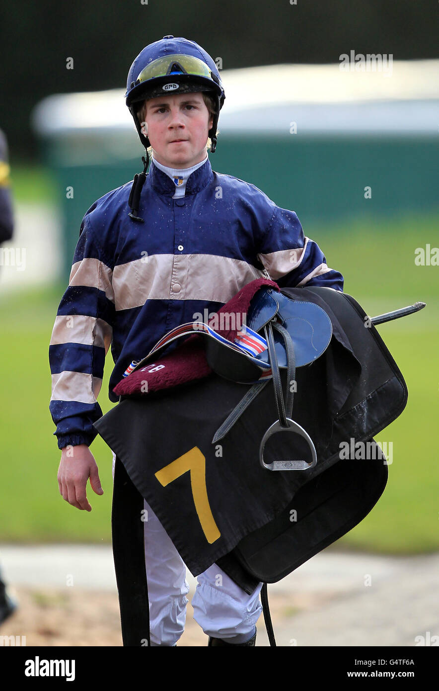 Horse Racing - Southwell Racecourse. Danny Brock, Jockey Stock Photo ...