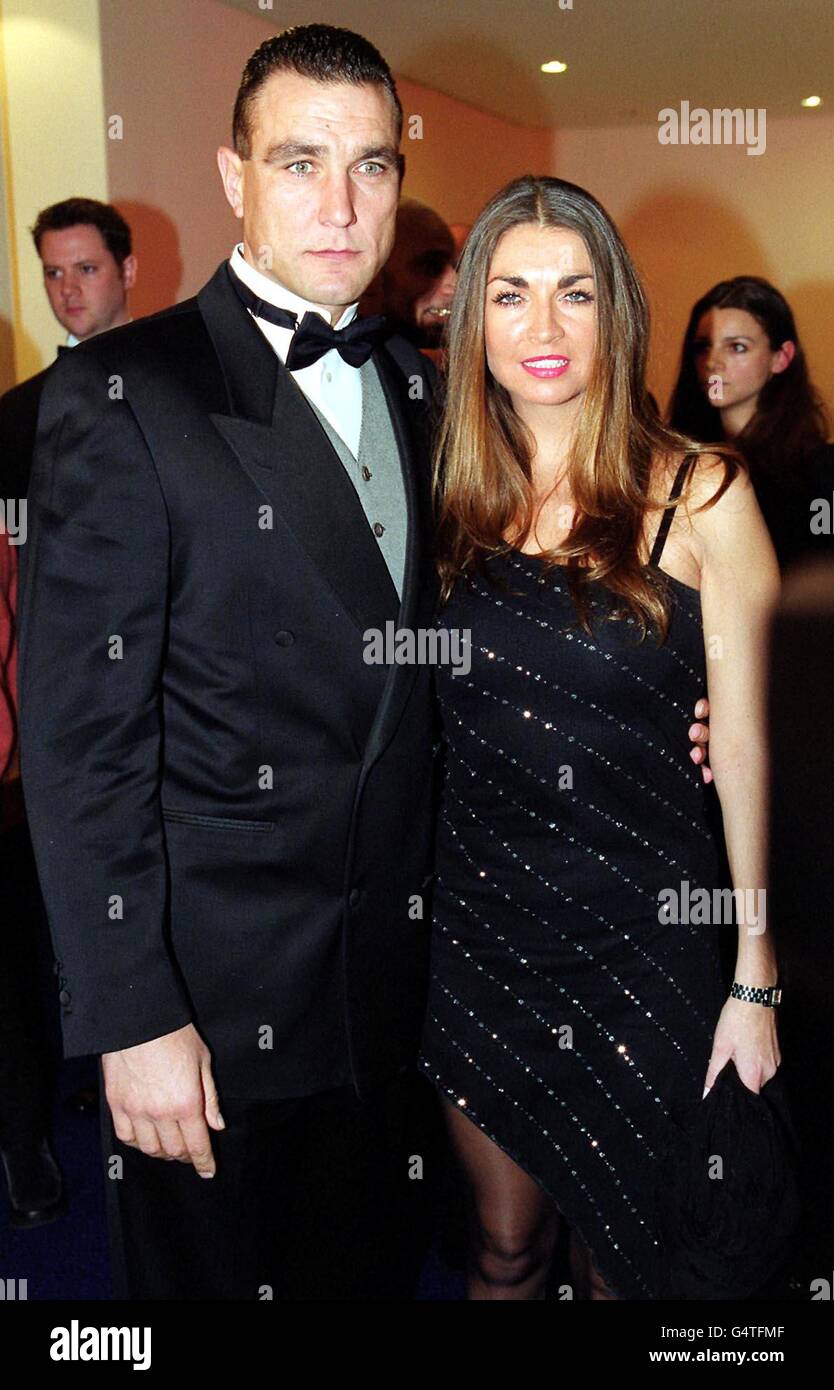 Former footballer turned actor Vinnie Jones and his wife Tanya arrive ...