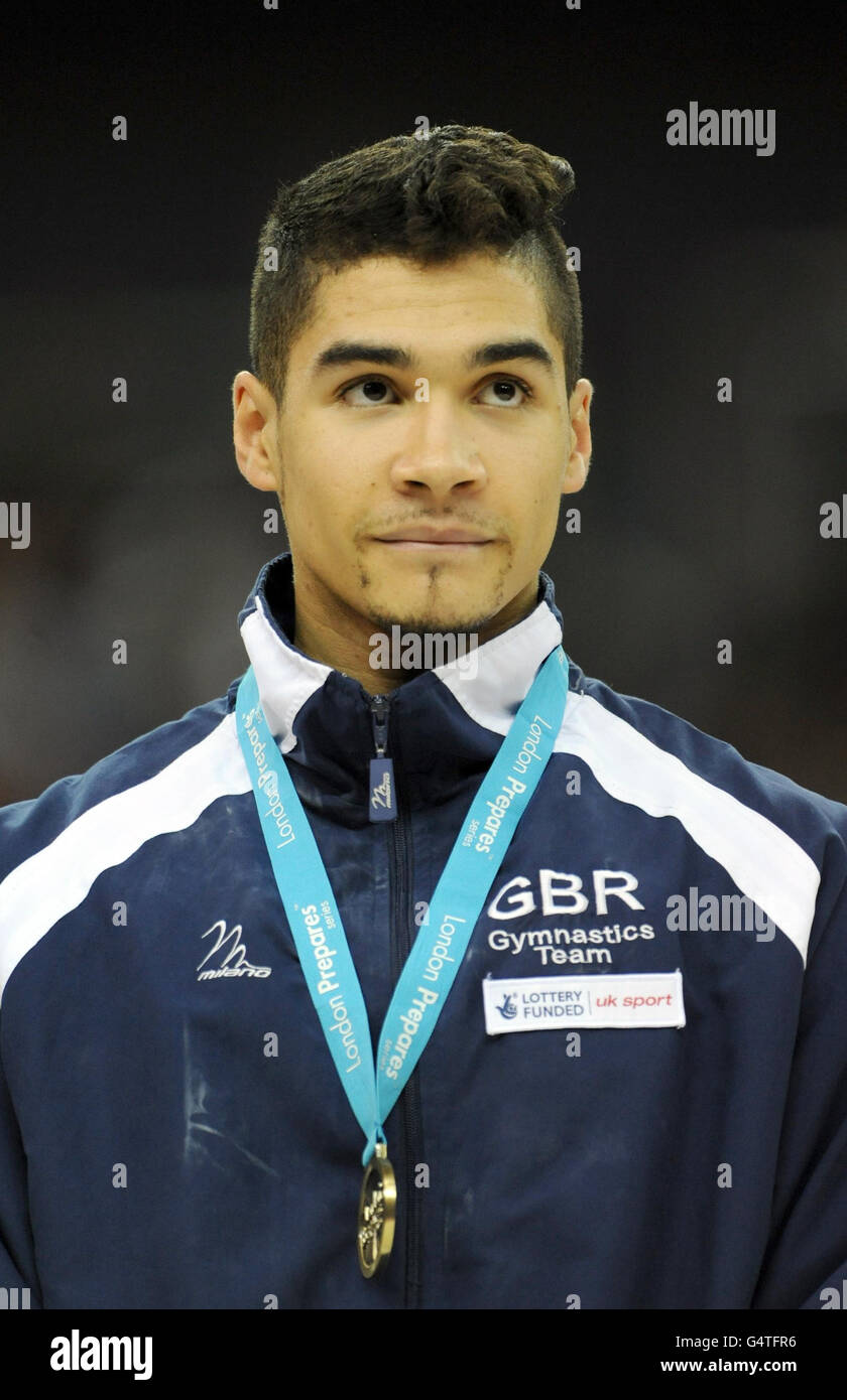 Great Britain's Louis Smith celebrates winning the Gold medal in the ...