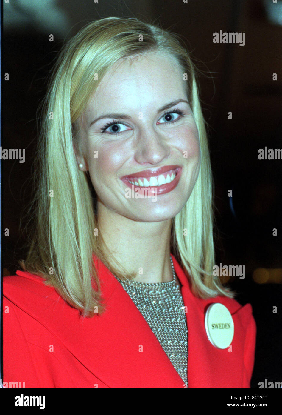 Jenny Torvik, Miss Sweden, at the Miss World Charity lunch held at the ...