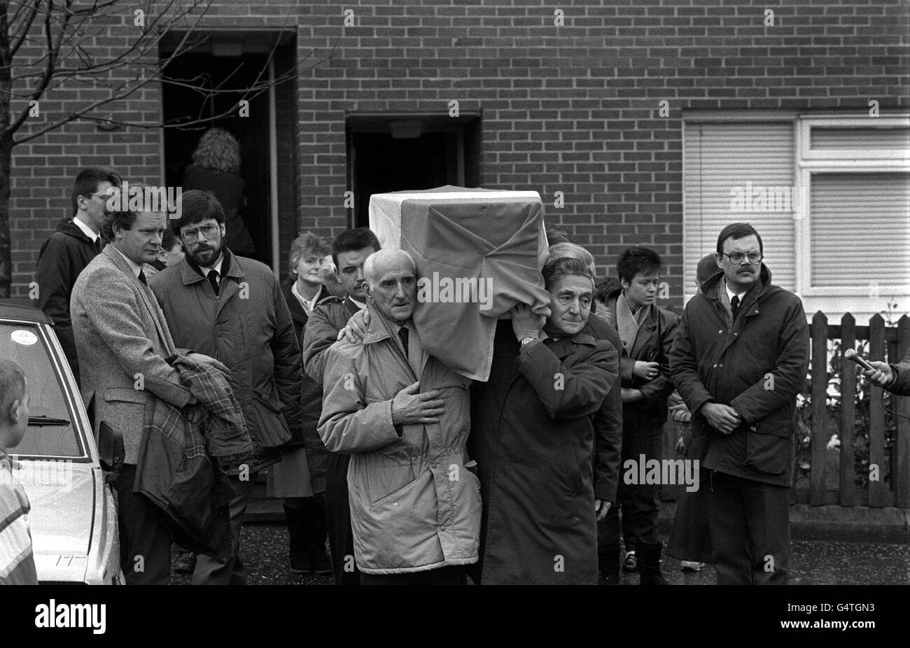 John Savage (right), father of IRA member Sean Savage who was shot dead ...