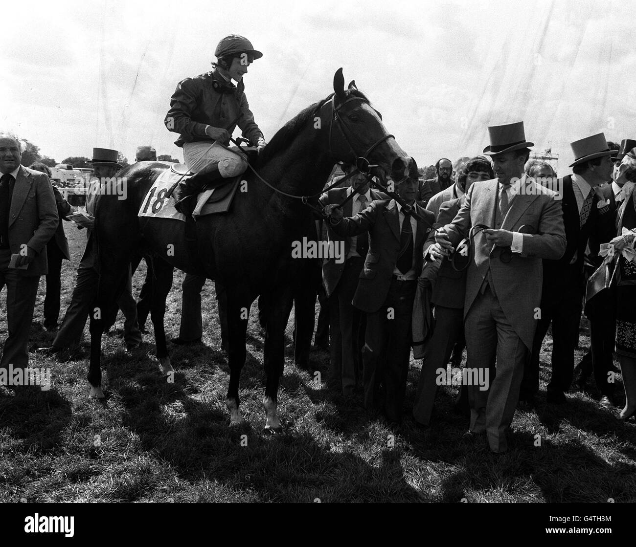 An unissued library picture of Shergar during the lead in by owner Aga ...