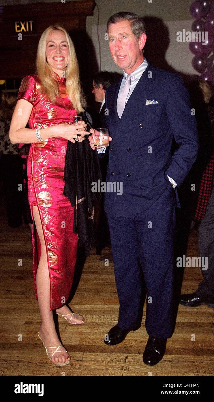 The Prince of Wales chats with Jerry Hall, after the Prince had ...