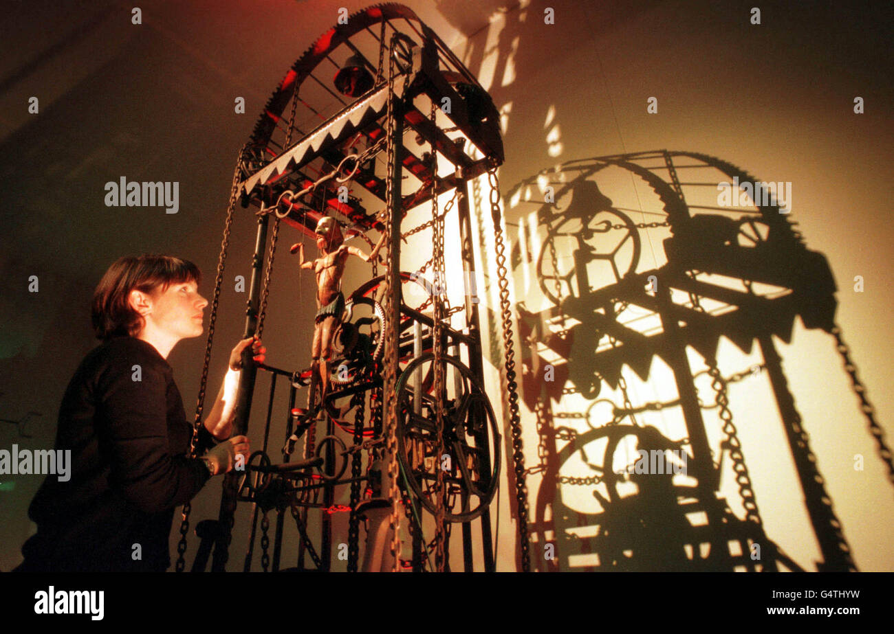Press Assistant Miriam Lea inspects "Victoria", one of a number of ...