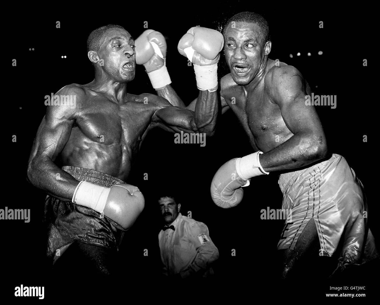 Sheffield's Herol Graham (L) and New York's Mike McCallum feel each ...