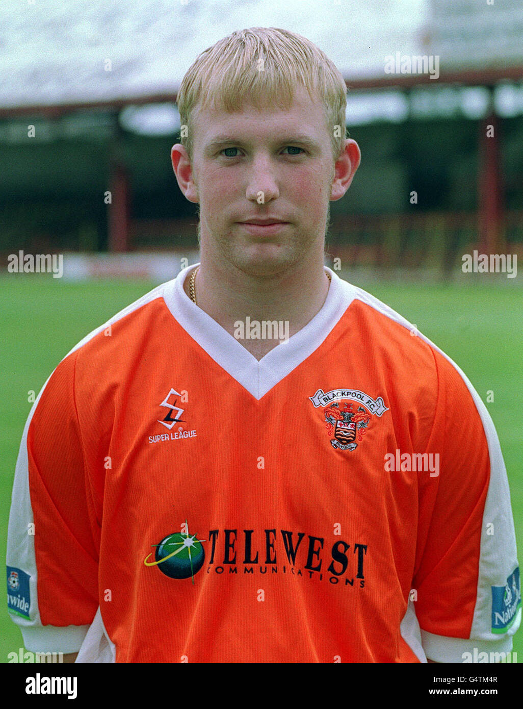 Mark Lazenby, who plays for Blackpool Football Club Stock Photo - Alamy
