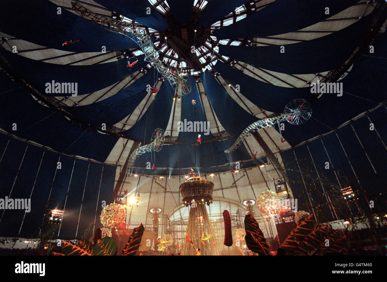 The interior of the millennium dome in greenwich hi-res stock ...