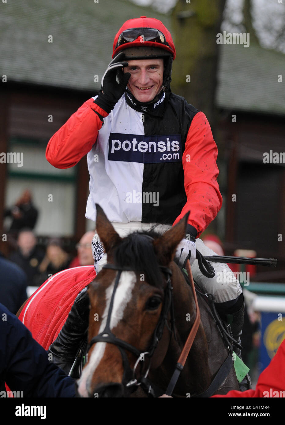 Daryl Jacobs on Celestial Halo enters the winners enclosure after ...