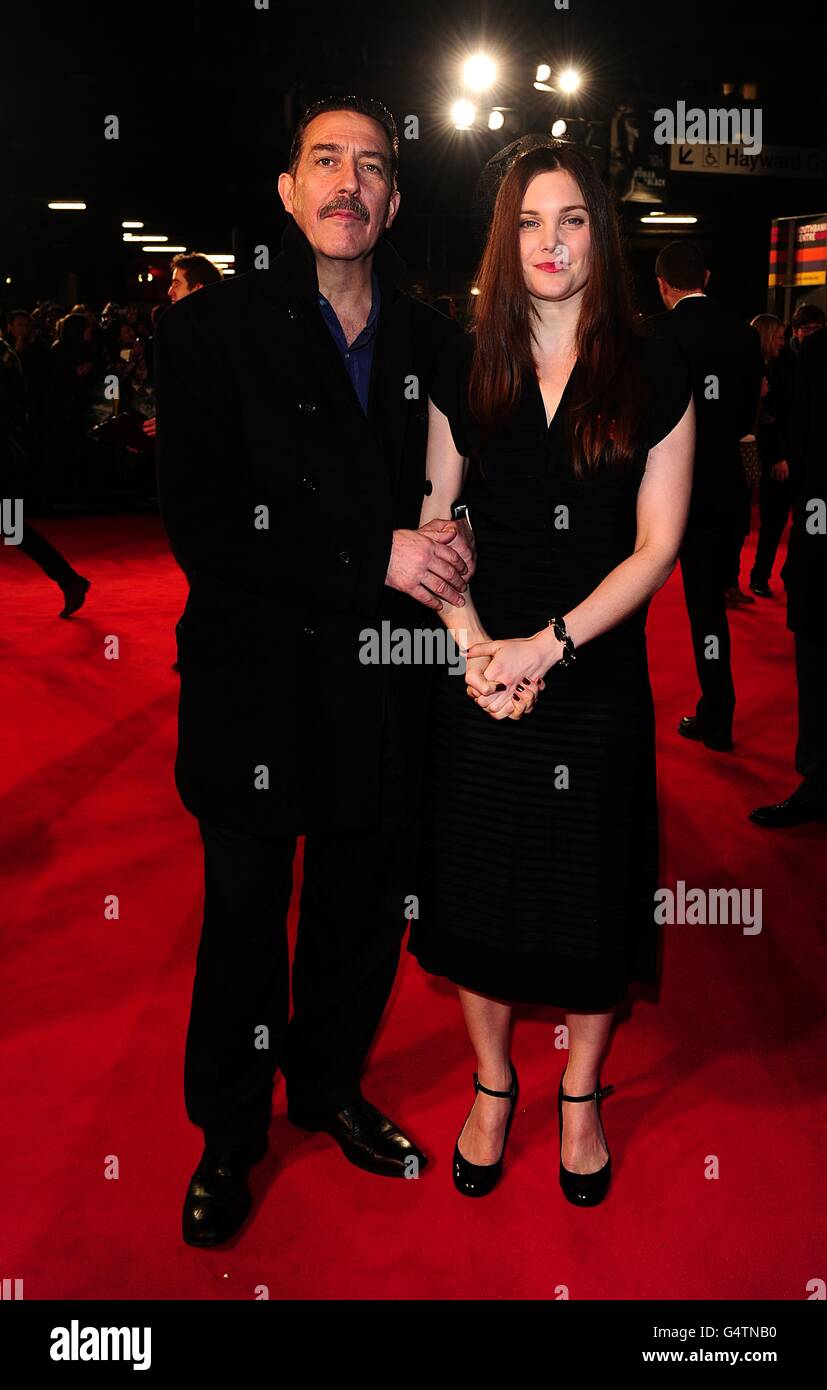 Ciaran Hinds and Liz White arriving for the world premiere of The Woman ...
