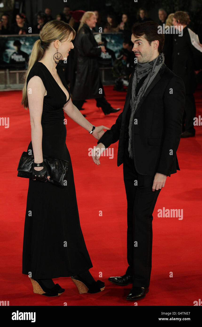 Jimmy Carr and girlfriend Karoline Copping arriving at the world ...