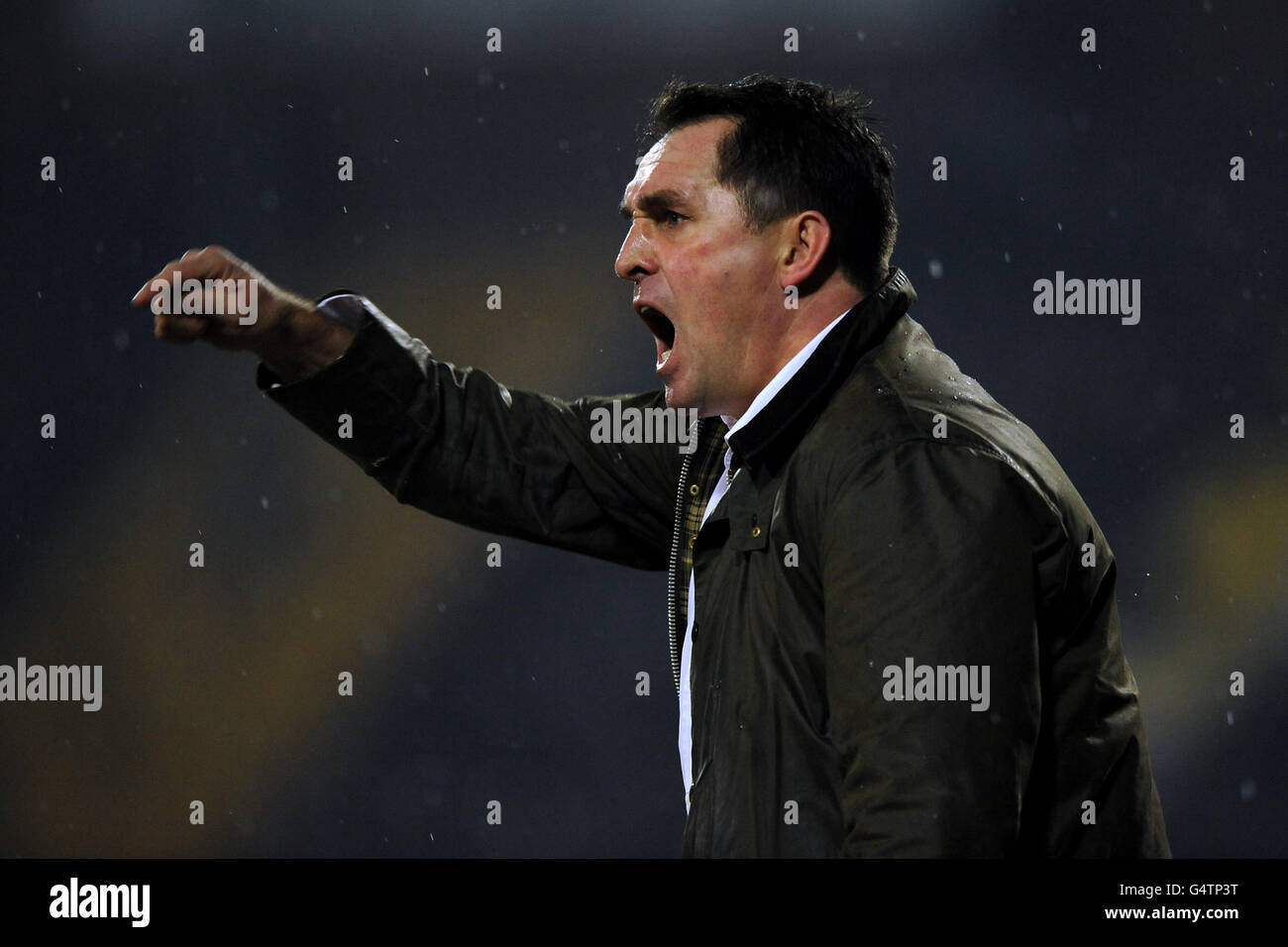 Football manager shouting at players hi-res stock photography and ...