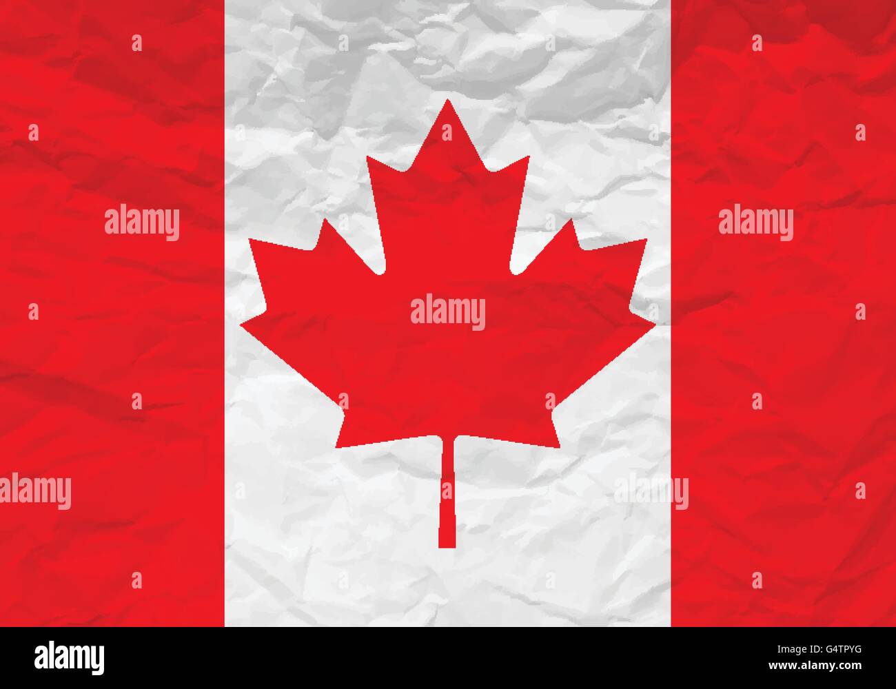 Canada flag crumpled paper textured background. Vector illustration ...