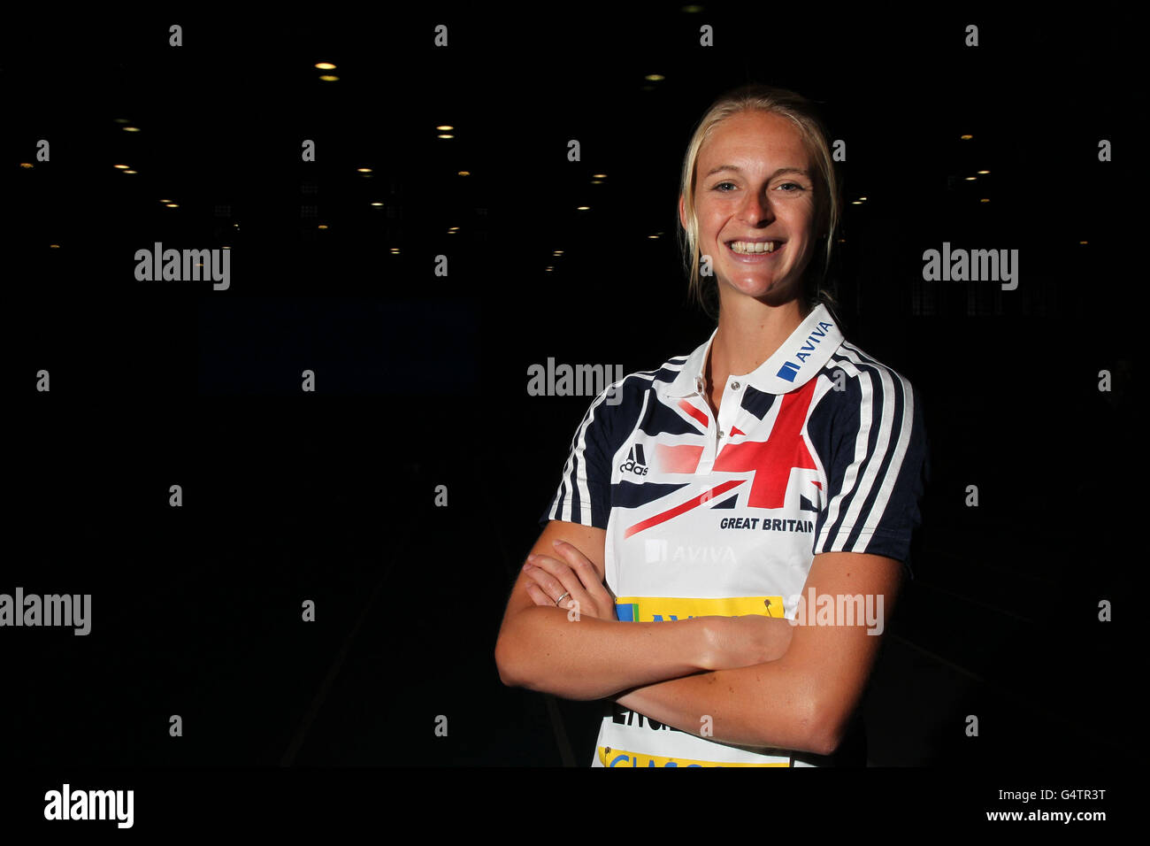 Great Britain's Hannah England during a photocall at Kelvin Hall ...