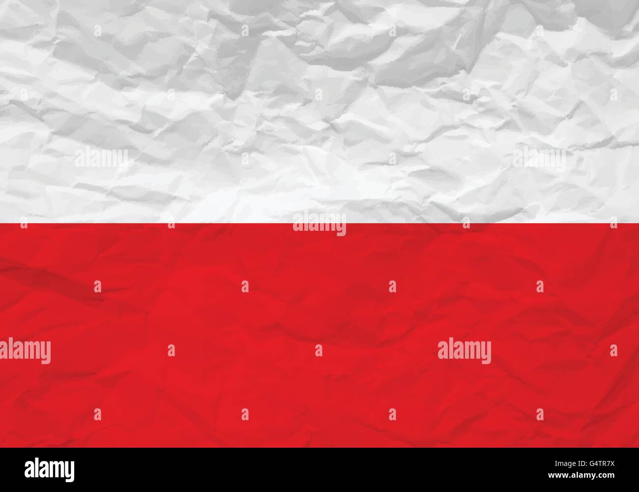 Poland flag crumpled paper textured background. Vector illustration ...
