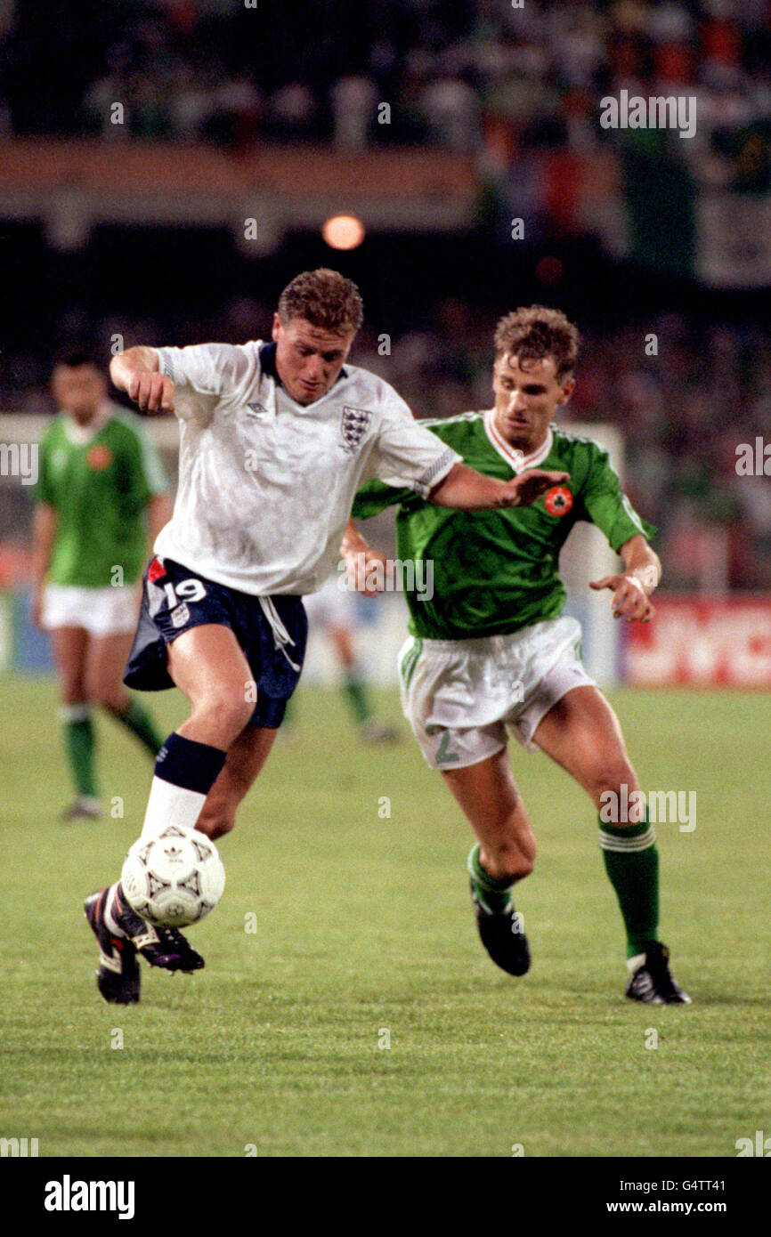 Soccer world cup italia 90 group f england v ireland hi-res stock ...