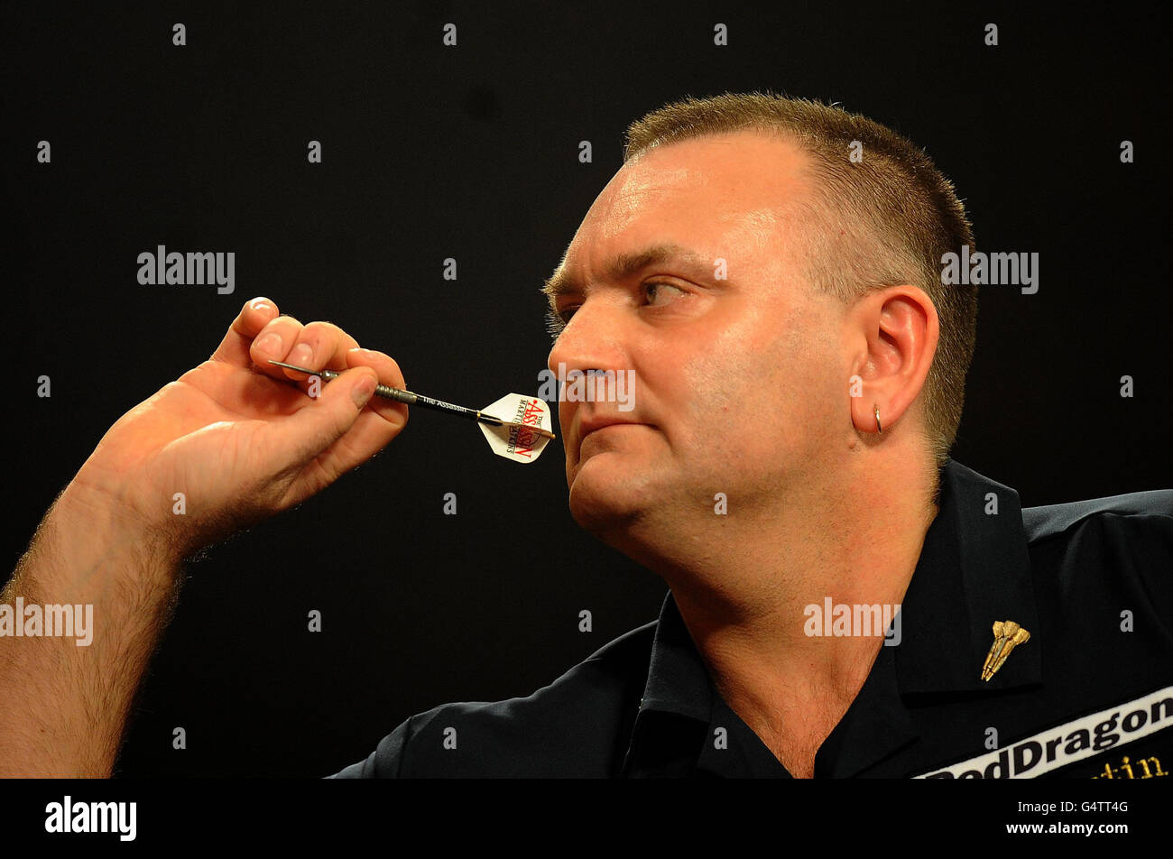 England's Martin Atkins in action during the second round during the ...