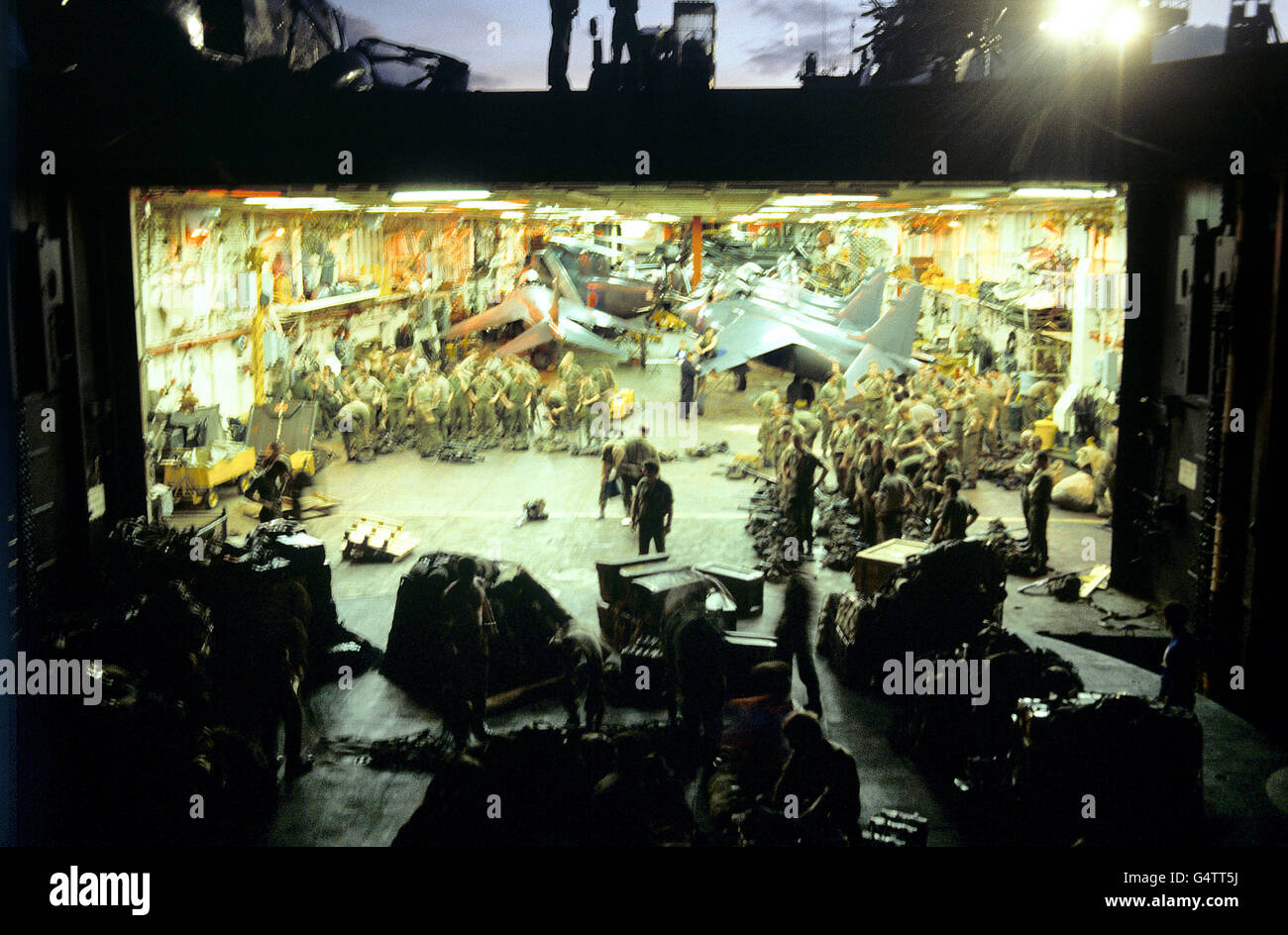 Dawn breaks over the South Atlantic and hidden from view in one of the ...