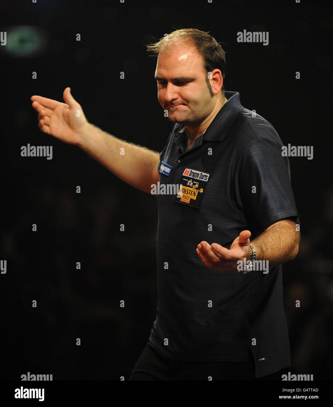 England Scott Waites looks dejected during his defeat by England's Ted ...