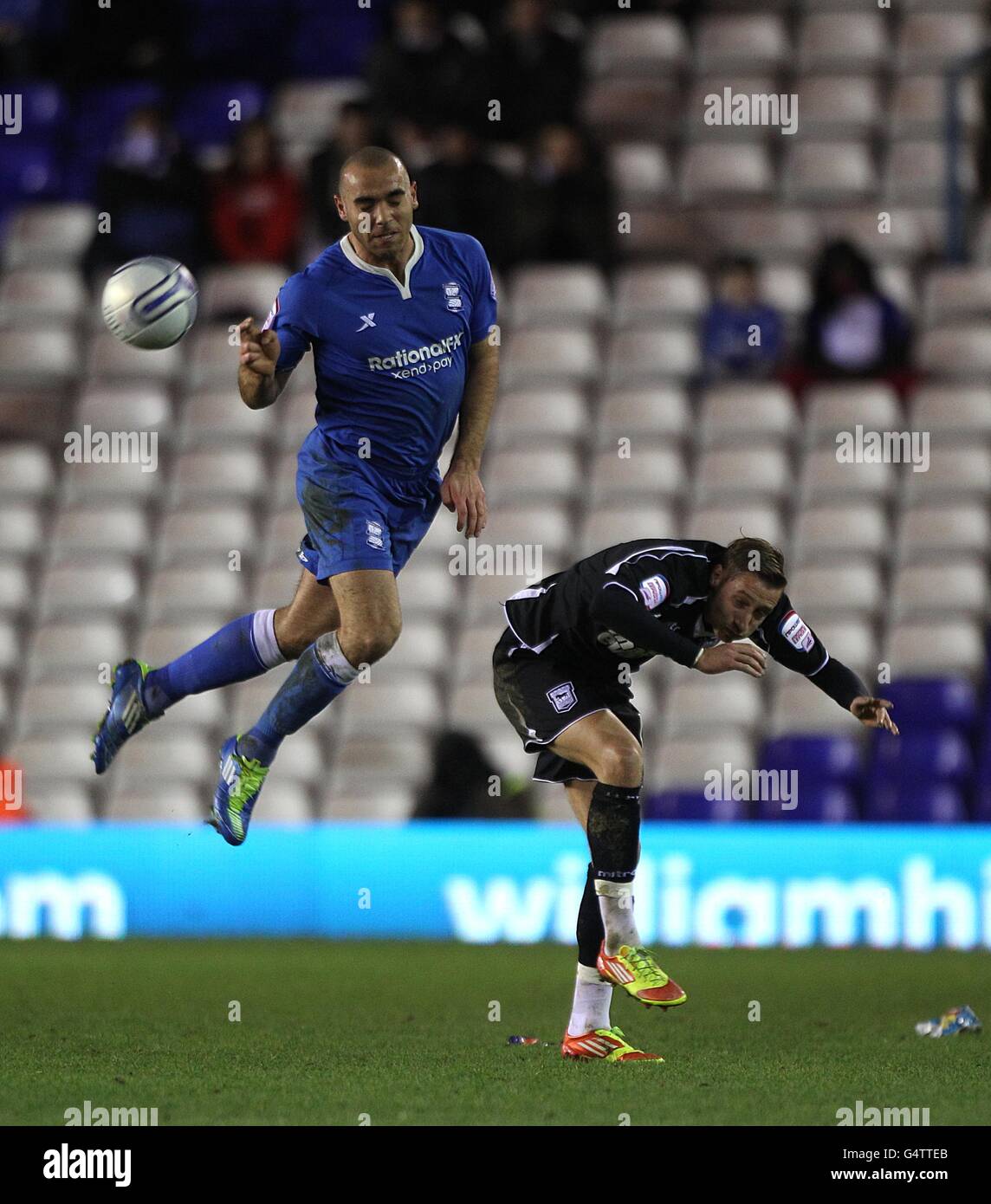 Ipswich Town's Lee Martin (right) and Birmingham City's David Murphy ...