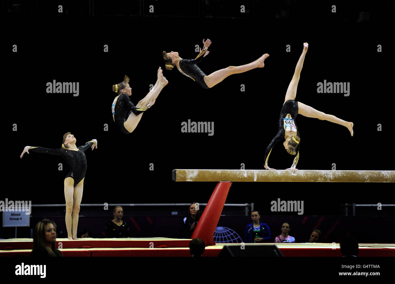 Great Britain's Rebecca Tunney dismounts from the Beam during the Visa ...