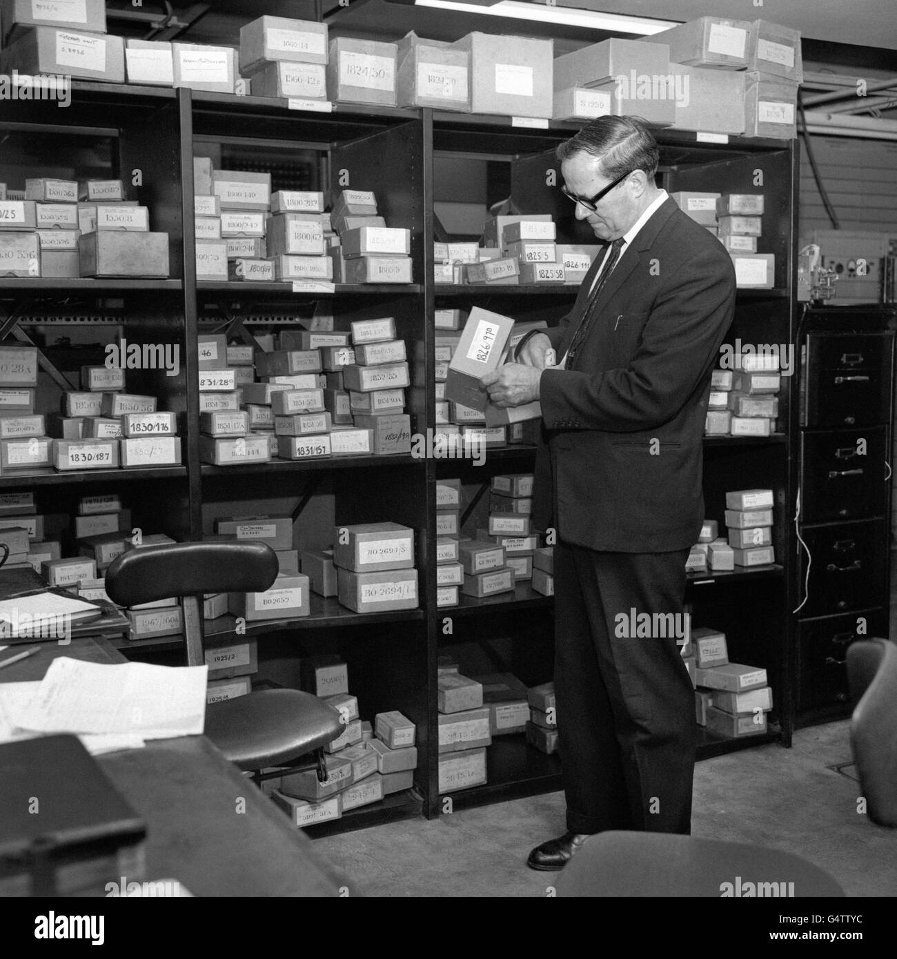 The Store Room at the Press Association in Fleet Street, London Stock ...