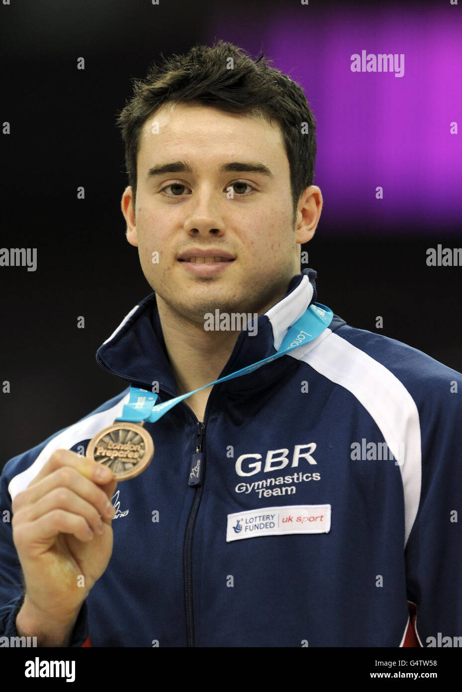 Great Britain's Kristian Thomas celebrates winning Bronze on the Vault ...