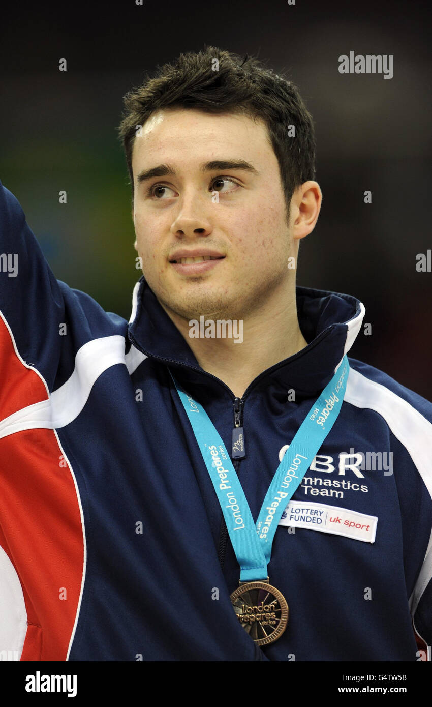 Great Britain's Kristian Thomas celebrates winning Bronze on the Vault ...