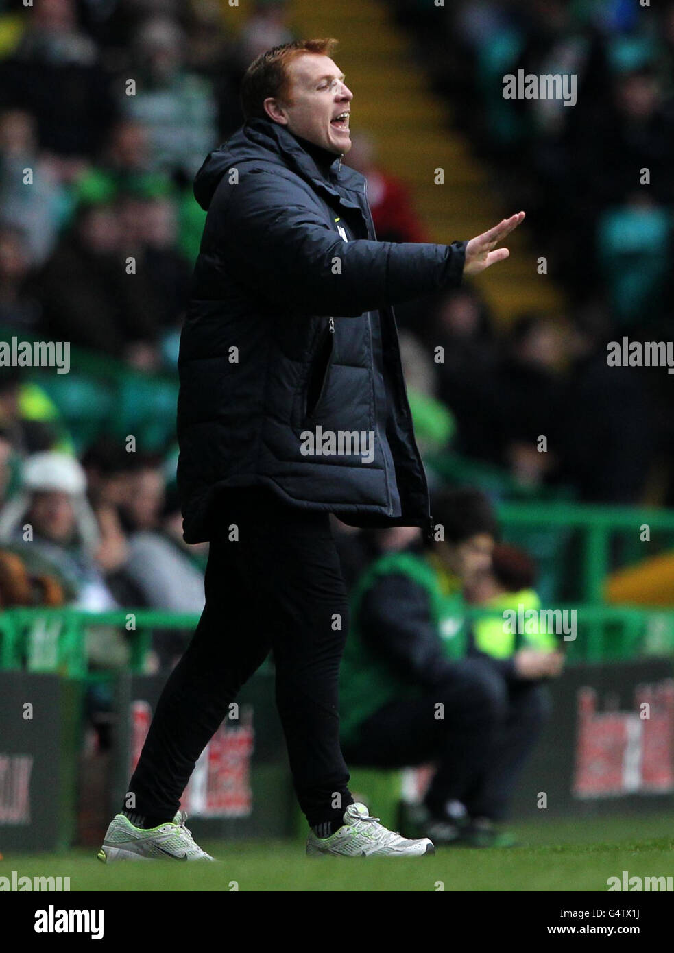 Celtic manager Neil Lennon during the Clydesdale Bank Scottish Premier ...
