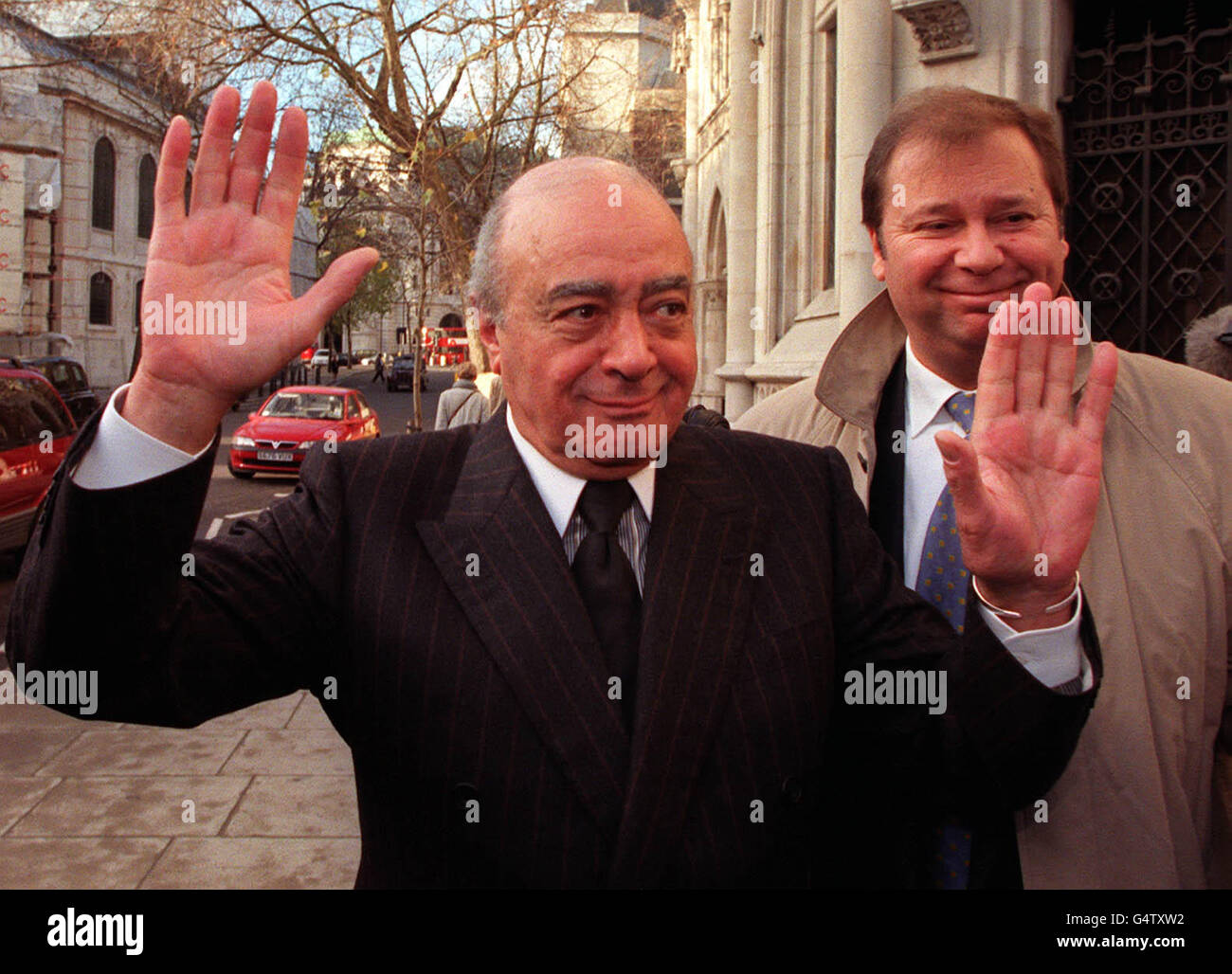 Harrods boss Mohamed Al Fayed with his personal assistant (R) Laurie ...
