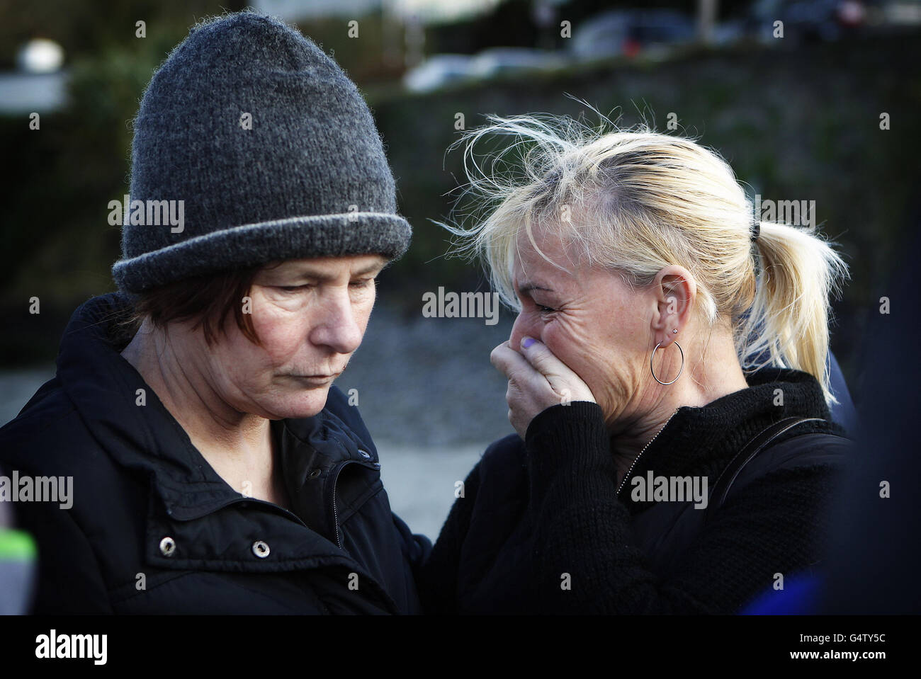 Missing 21 year old trawlerman Kevin Kershaw's mother Margaret (right ...