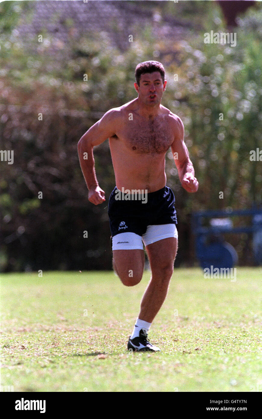 Scotland's Rugby captain Gavin Hastings during training for the world ...