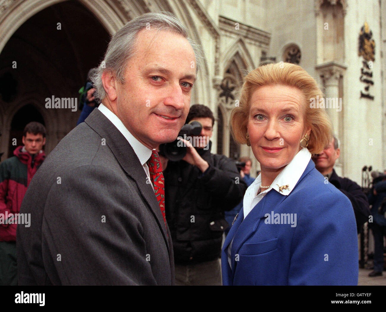 Former Tory MP Neil Hamilton and his wife Christine arriving at the ...
